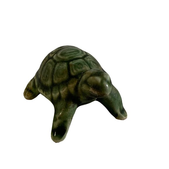 Accents | Vintage Green Turtle Porcelain Figure 125 Tall | Poshmark